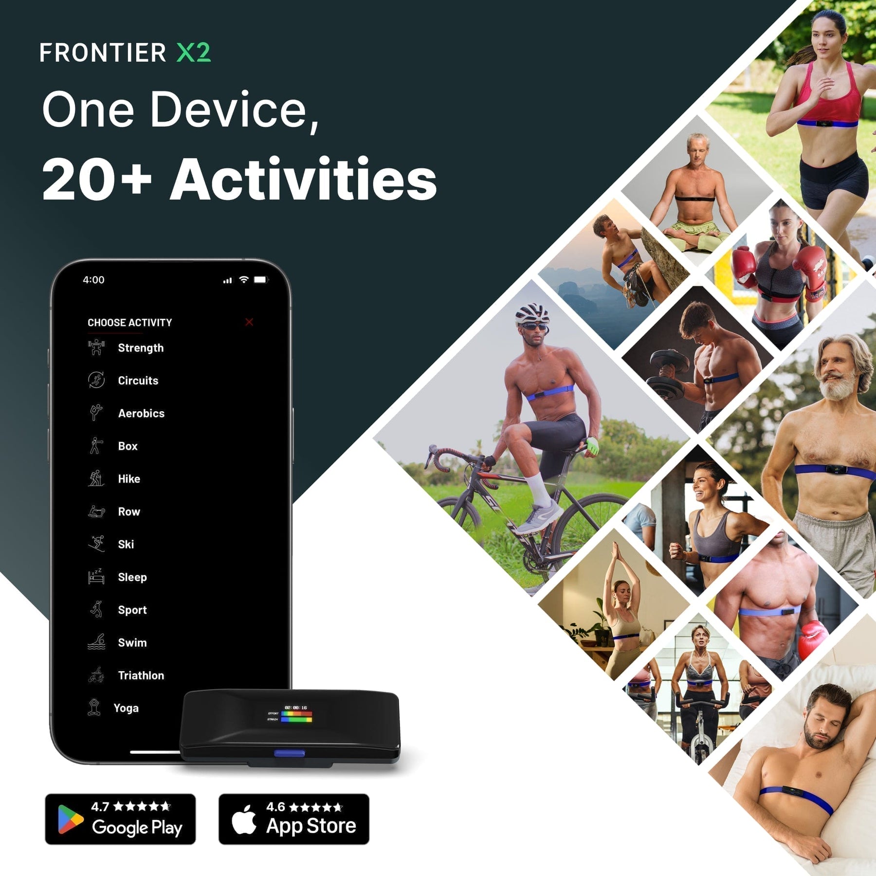 Frontier X2 Smart Heart ECG Monitor | Real Time Wearable Heart Rate ...